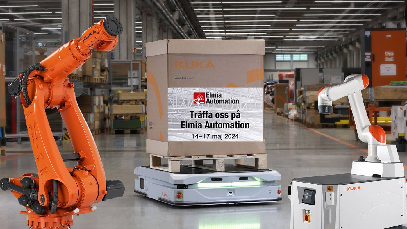 AMRer (självkörande robotar plattformar och robotar) är i fokus när KUKA Nordic kommer till ...