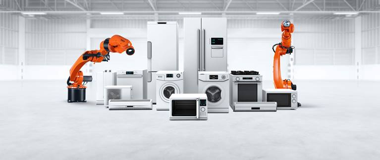 Automatisierte Fertigung von Haushaltsgeräten - Weiße Ware - KUKA