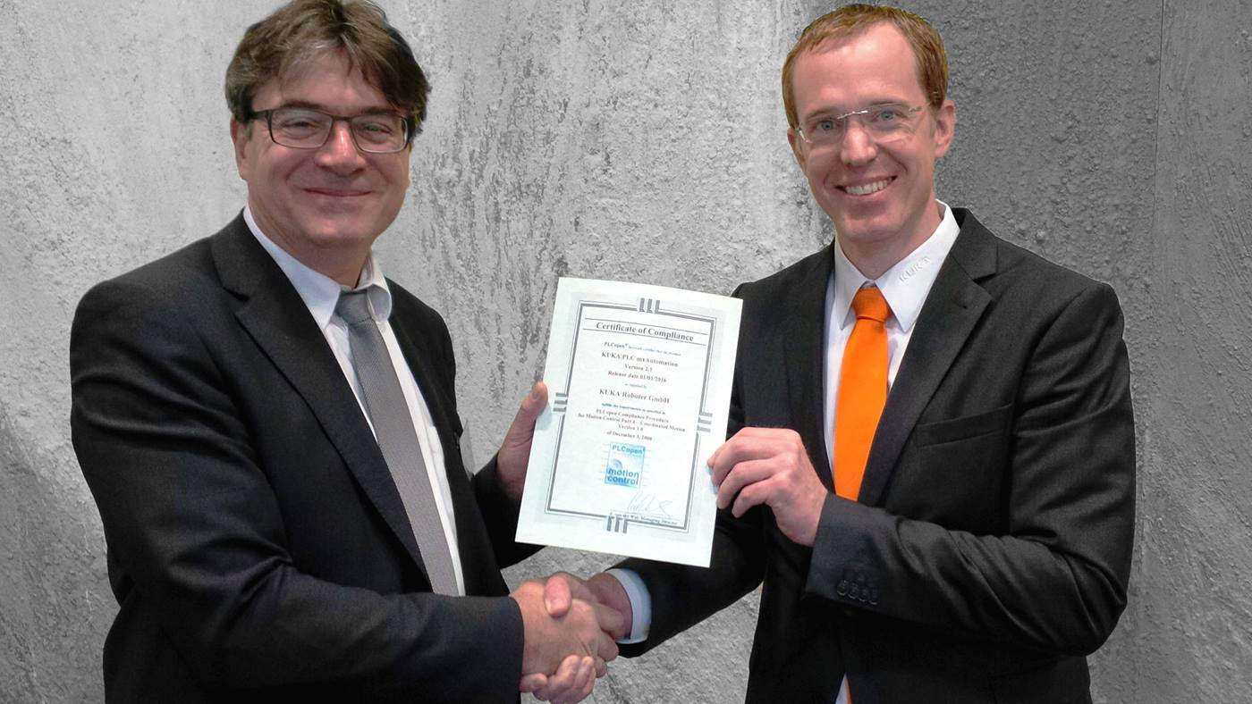 Control software KUKA.PLC mxAutomation 2.1 certified by PLCopen | KUKA AG