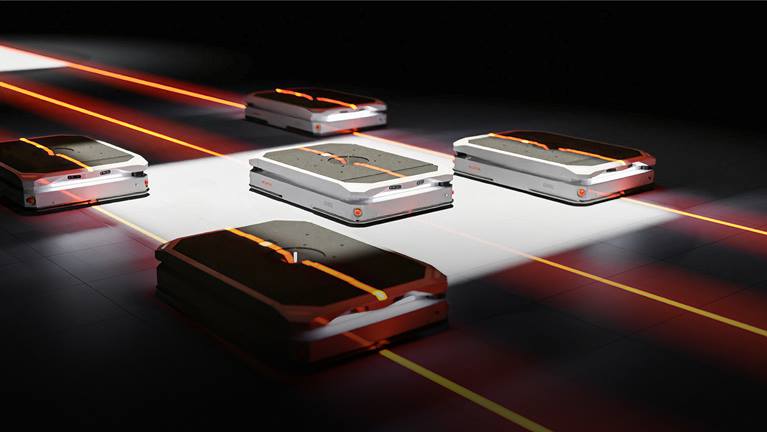 Autonom mobil robotteknik (AMR) inom logistik och produktion | KUKA AG